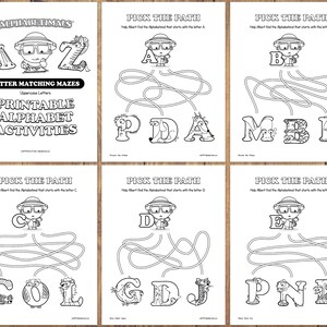 Alphabetimals™ Letter Matching Mazes – 26 Printable Animal ABC ...