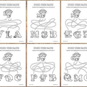 Alphabetimals™ Letter Matching Mazes – 26 Printable Animal ABC ...