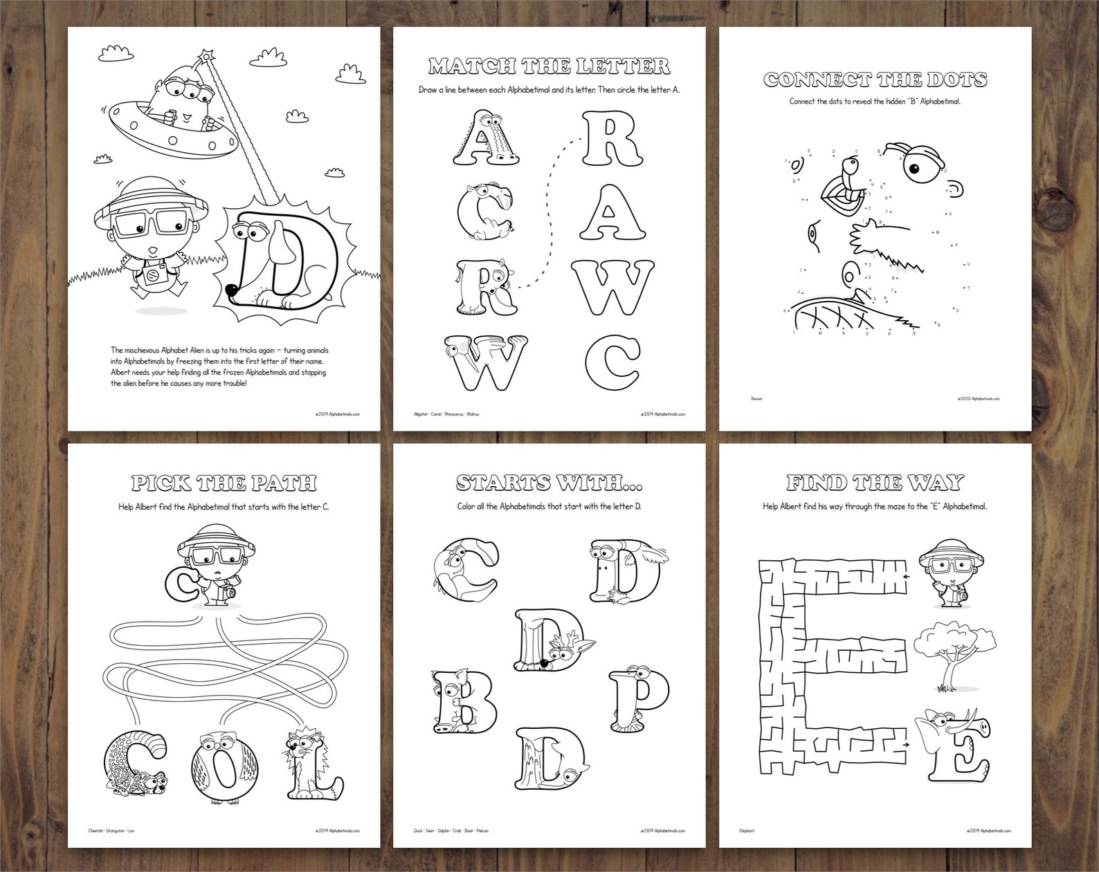 Alphabetimals™ Alphabet Fun Variety Pack - 26+ Printable Animal ABC ...
