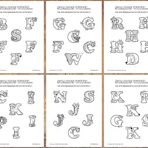 Alphabetimals™ Starting Letter Sounds – 26 Printable Animal ABC ...