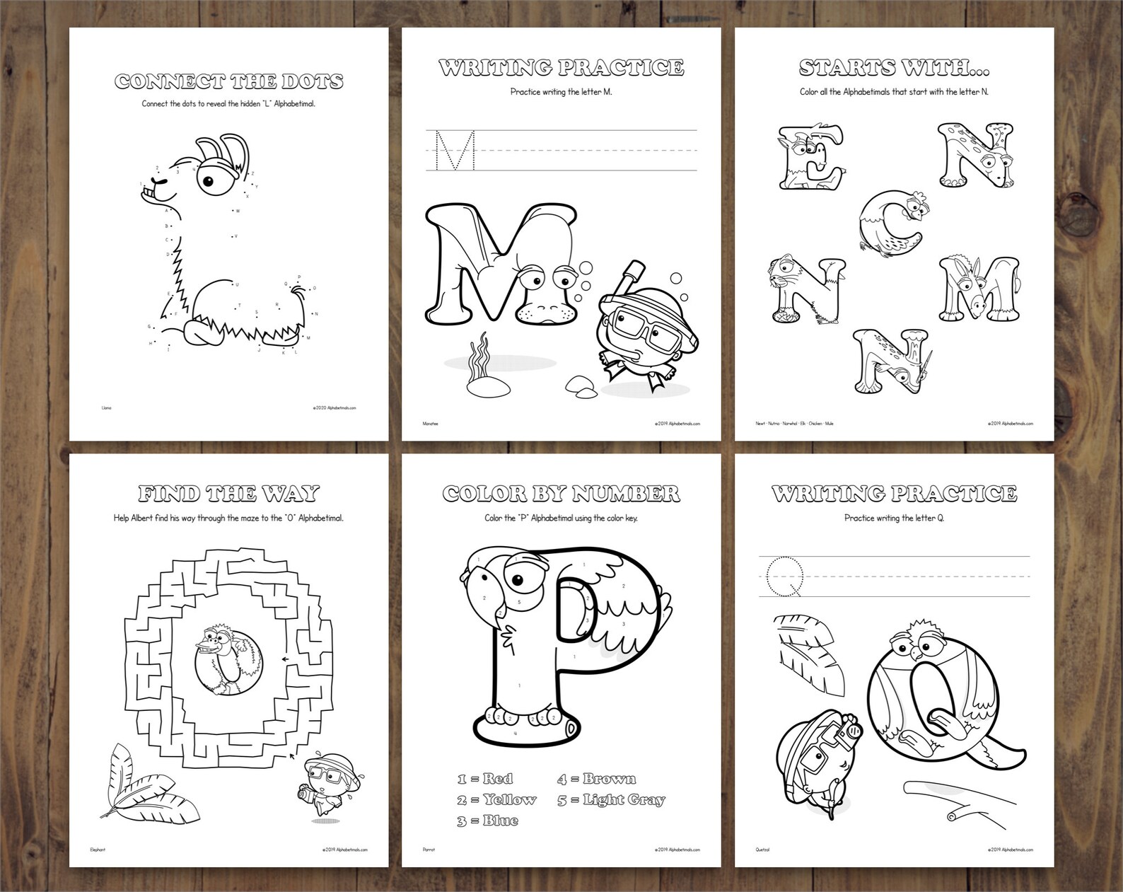 Alphabetimals™ Alphabet Fun Variety Pack - 26+ Printable Animal ABC ...