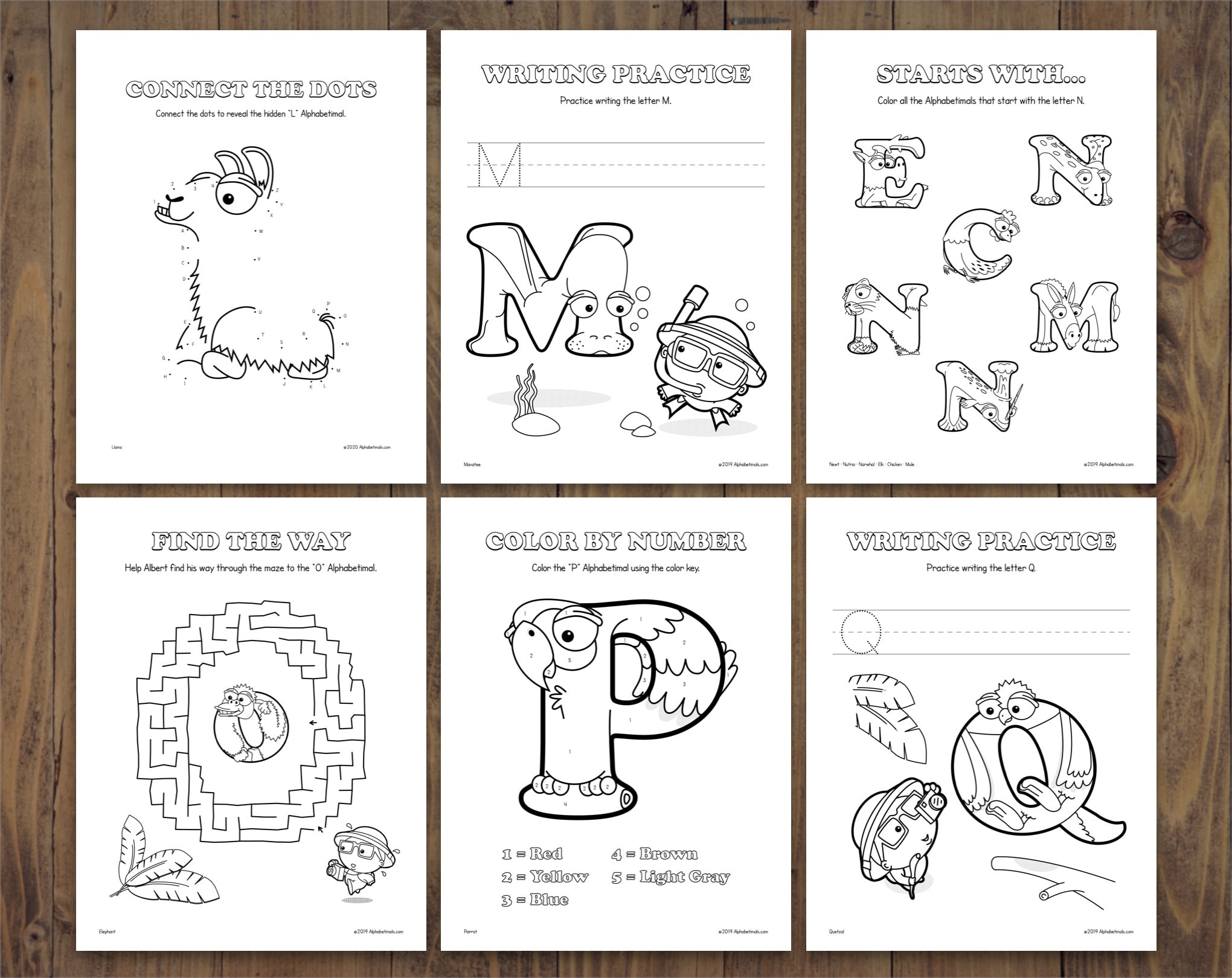 Alphabetimals™ Alphabet Fun Variety Pack - 26+ Printable Animal ABC ...