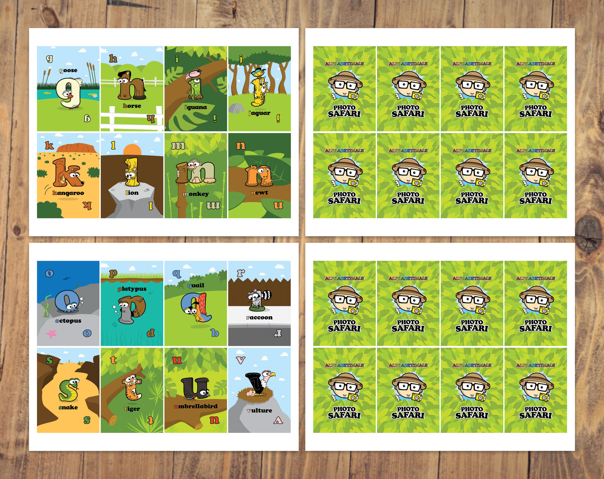 Alphabetimals™ Animal ABC Game Cards A-Z Print & Cut Cards / Preschool ...