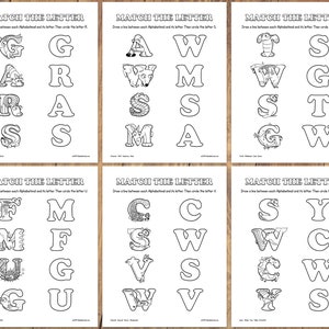 Alphabetimals™ Letter Shape Matching – 26 Printable Animal ABC ...