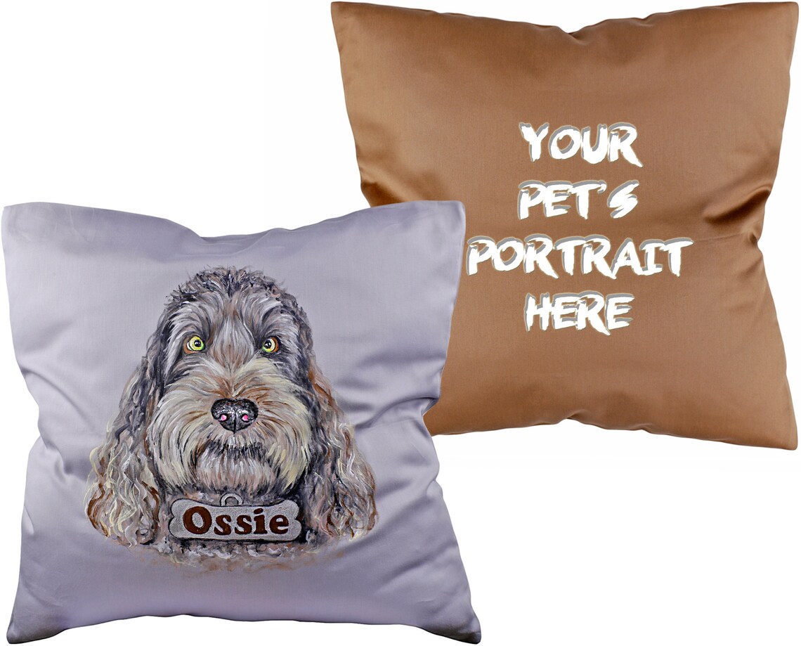 Custom Pet Pillow Cases Throw Pillow Covers Dog Portrait - Etsy