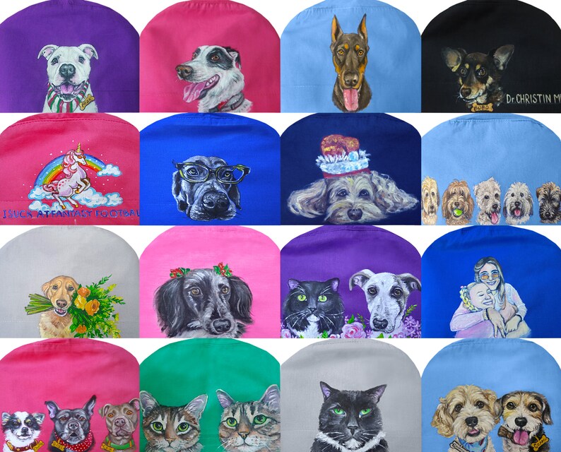 Custom Surgical Cap Euro Scrub Caps Ponytail Scrub Hats | Etsy