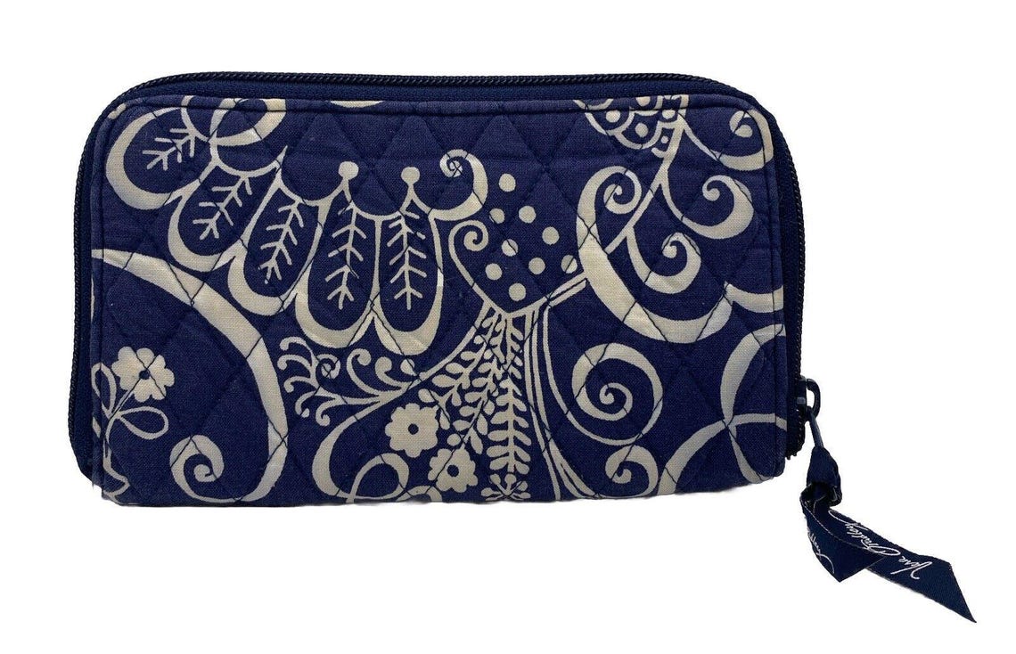 Vera Bradley Twirly Birds Navy Blue Wristlet Wallet Aprox. 7x4" - Etsy