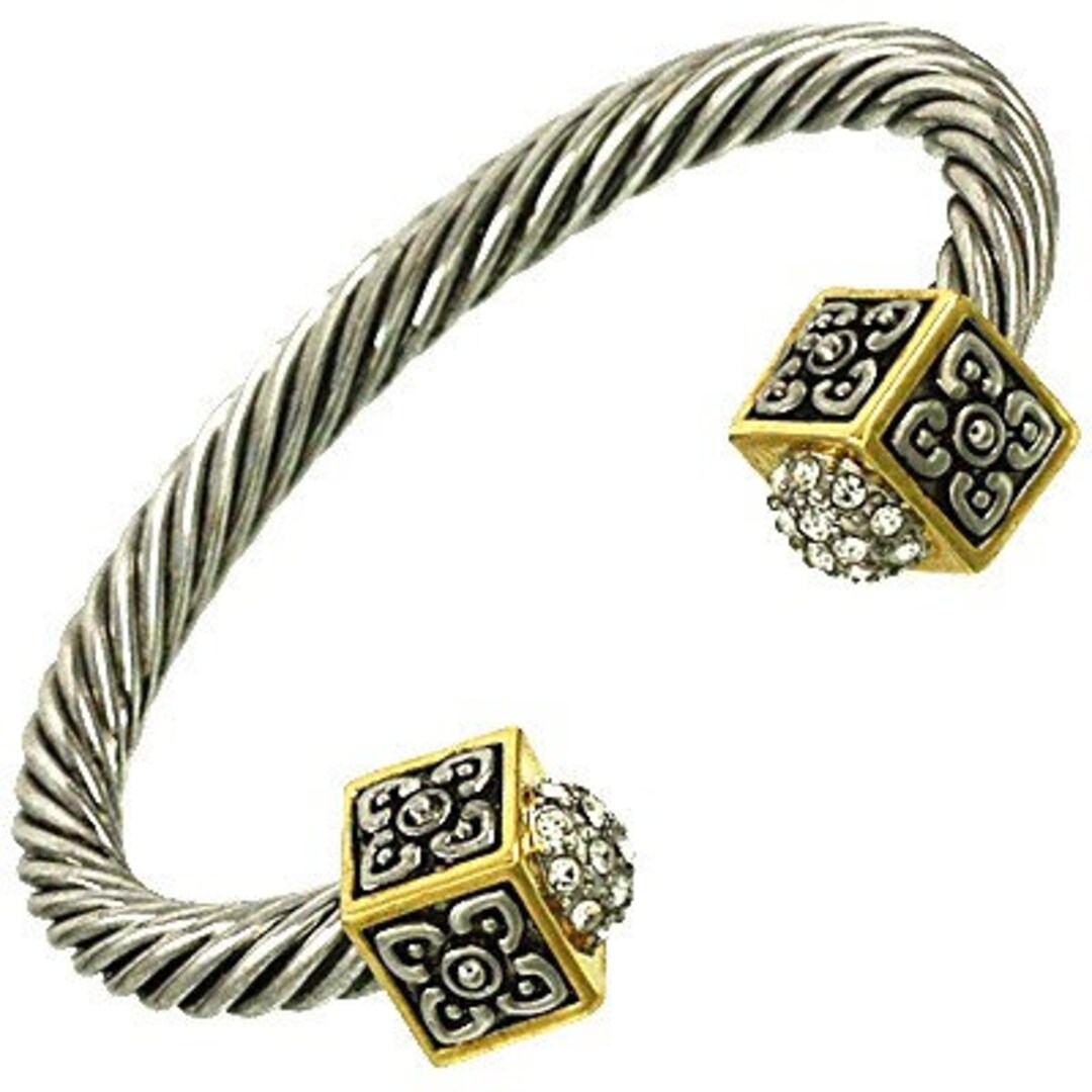 Cable Rope Crystal Rope Brighton Inspired Cuff Wire Bracelet - Etsy