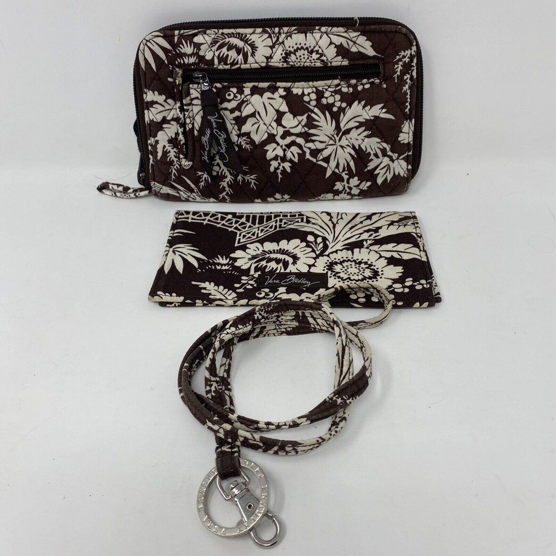 Vera Bradley Imperial Toile Zip Around Wristlet Wallet Checkbook Cover ...