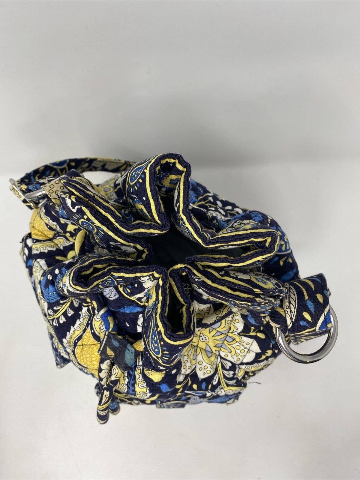 Vera Bradley "ellie Blue" Quick Draw Drawstring Tote Crossbody Bag and ...