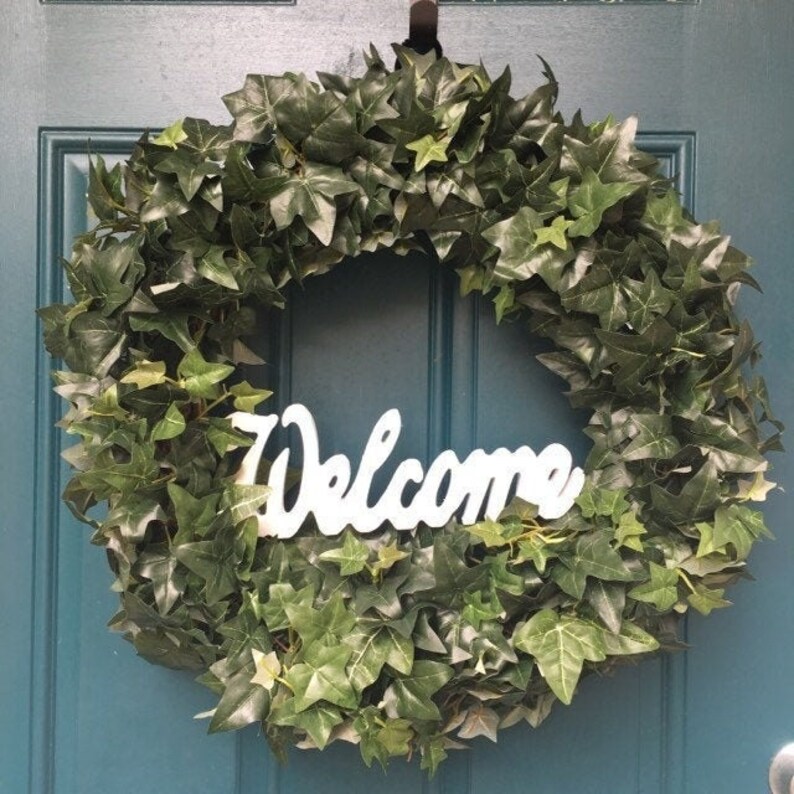 Ivy Welcome Wreath Farmhouse Welcome Modern House Décor - Etsy