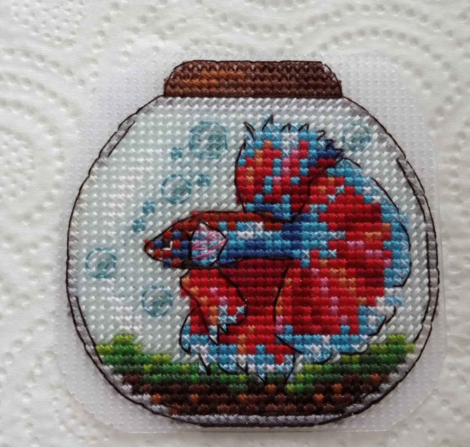 Cross Stitch Pattern betta Fish Easy Small Size | Etsy