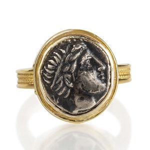 Apollo Ring Coin Ring Greek God Ring Antique Coin Rings Gold Rings ...