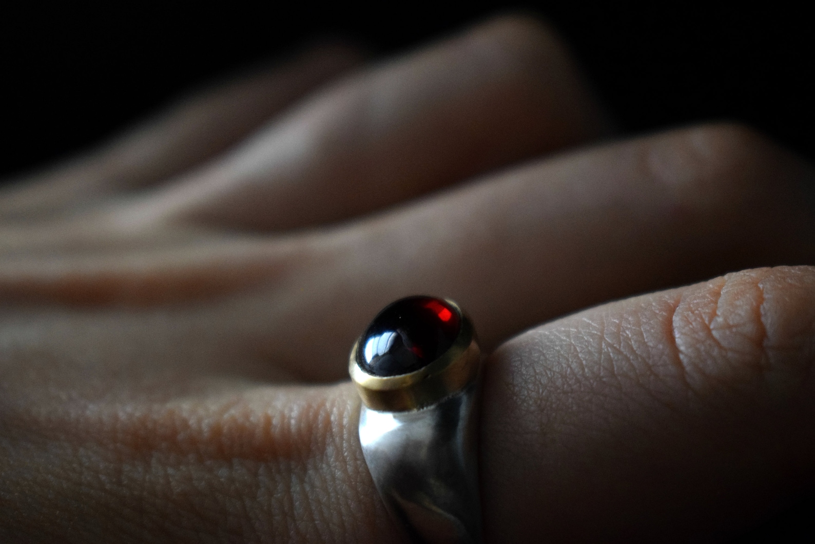 Antique Signet Ring Man Garnet Ring Natural Garnet Oval Cushion Ring ...