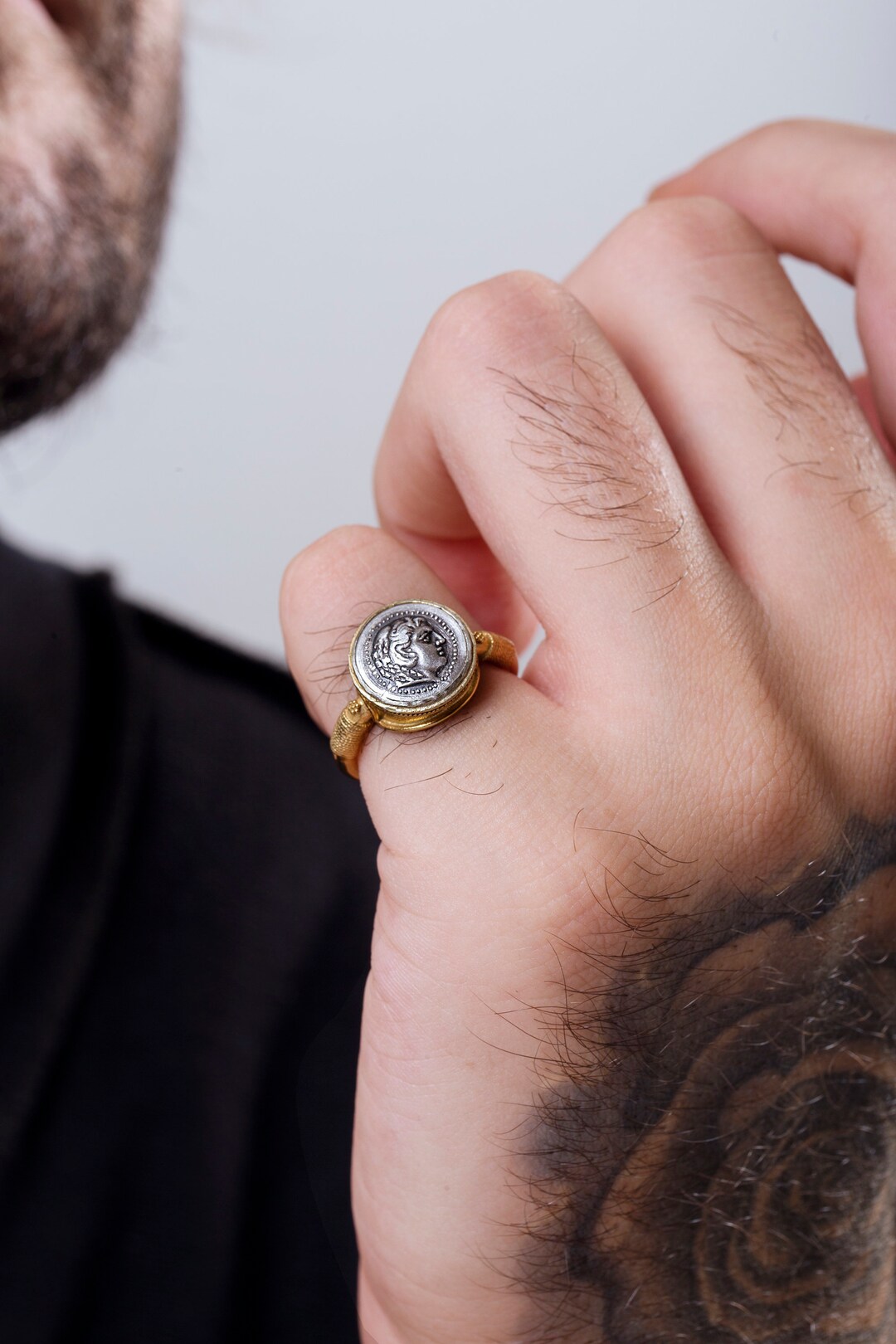 Alexander the Great Ring Silver Coin Ring Ancient Greek Ring King ...