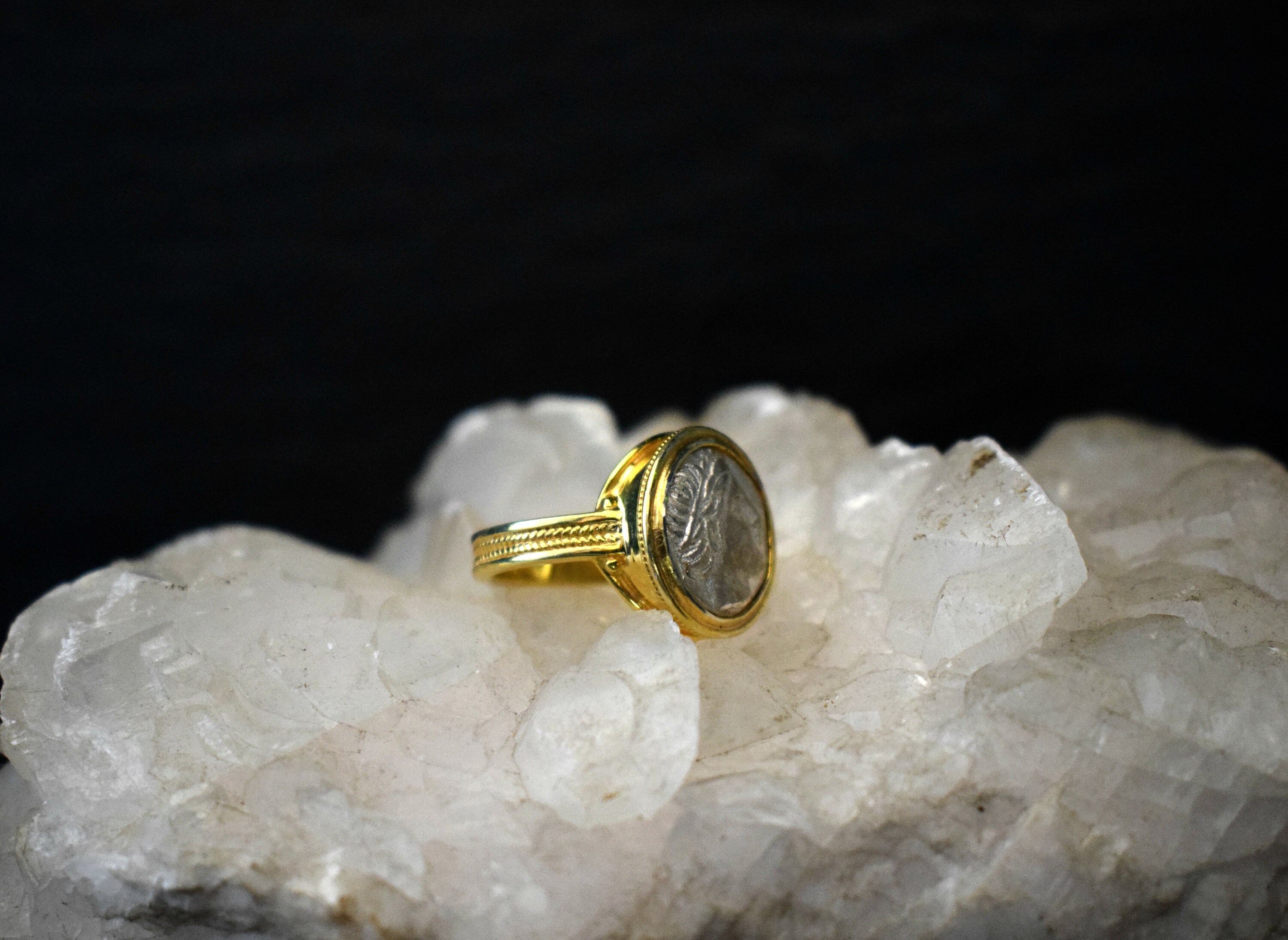 Apollo Ring Coin Ring Greek God Ring Antique Coin Rings Gold - Etsy Canada