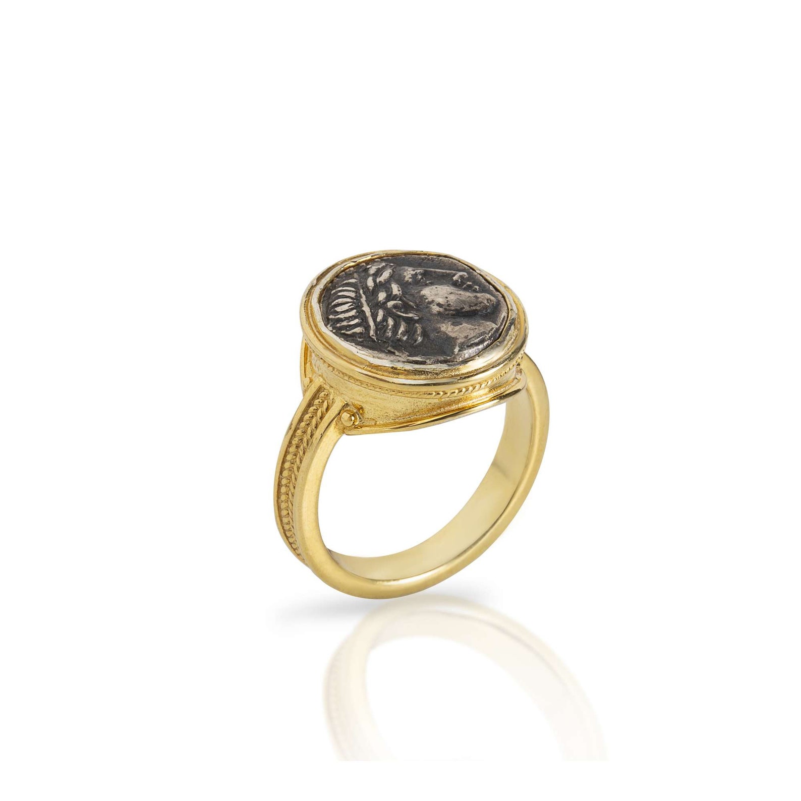 Apollo Ring Coin Ring Greek God Ring Antique Coin Rings Gold Rings ...