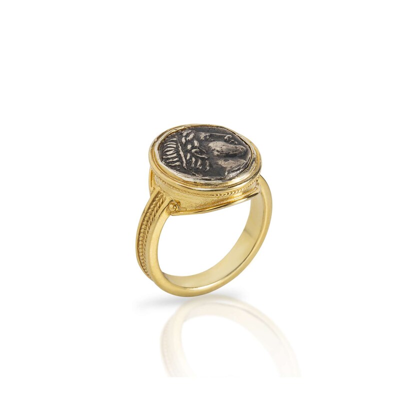 Apollo Ring Coin Ring Greek God Ring Antique Coin Rings Gold Rings ...