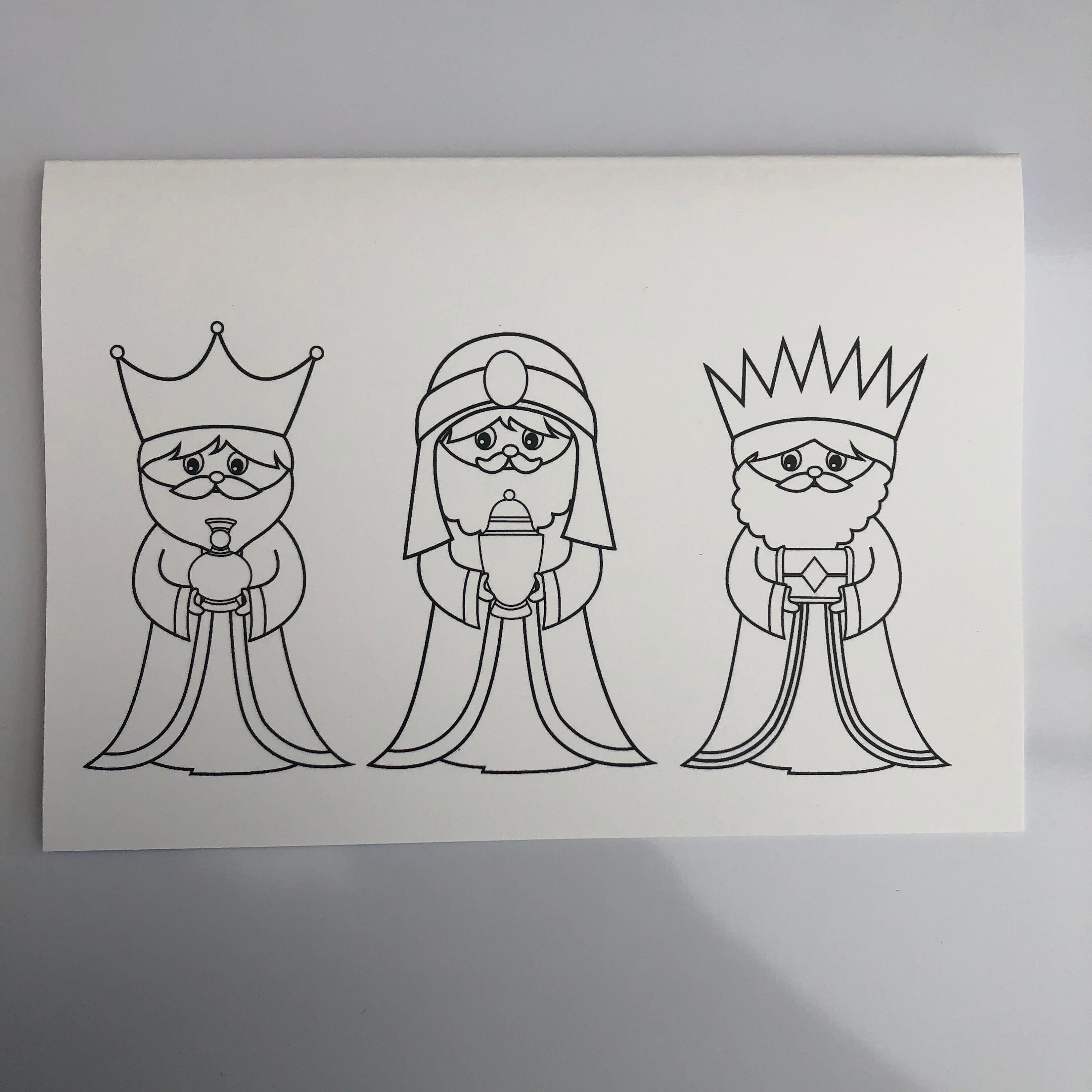 Nativity Theme Colouring in Christmas Cards A5 With - Etsy UK