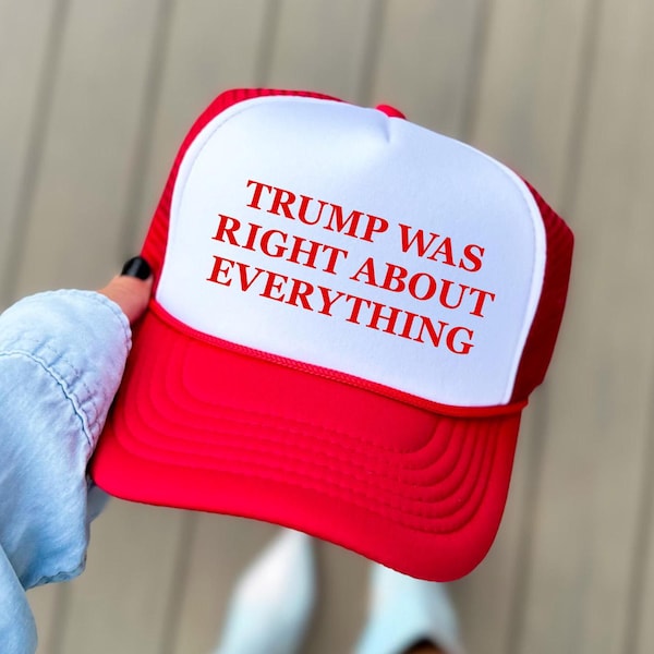 Trump Was Right Hat - Etsy