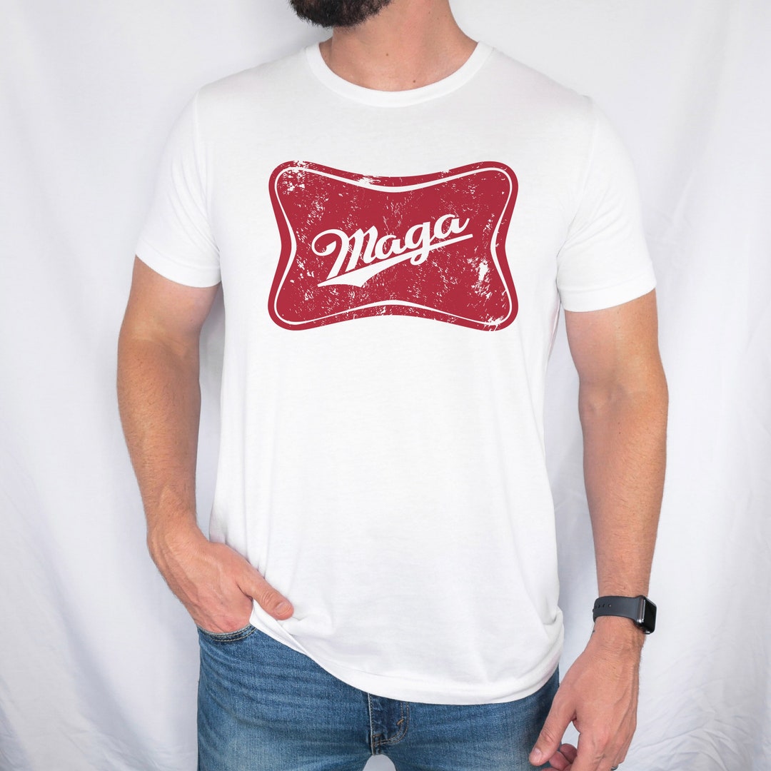 Maga Beer Logo Trump Unisex Tee, Trump 2024 Shirt, Trendy Trump Shirt ...