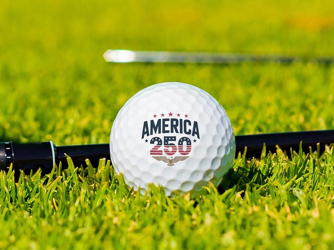 Stars and Stripes America 250 Golf Ball, Patriotic Golfer Gift - Etsy