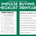 Impulse Spending Purchase Decision Checklist, Stop Impulse Buying ...