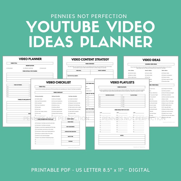 Youtube Video Checklist - Etsy