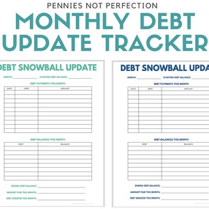 Credit Card Debt Payoff Tracker Credit Card Debt Tracker Printable PDF ...