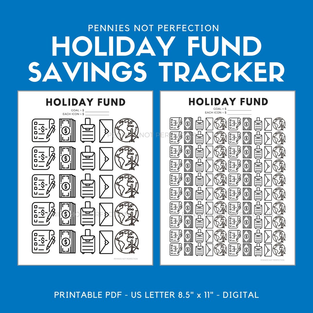 Holiday Fund Savings Goal Tracker | Holiday Fund Savings Tracker ...