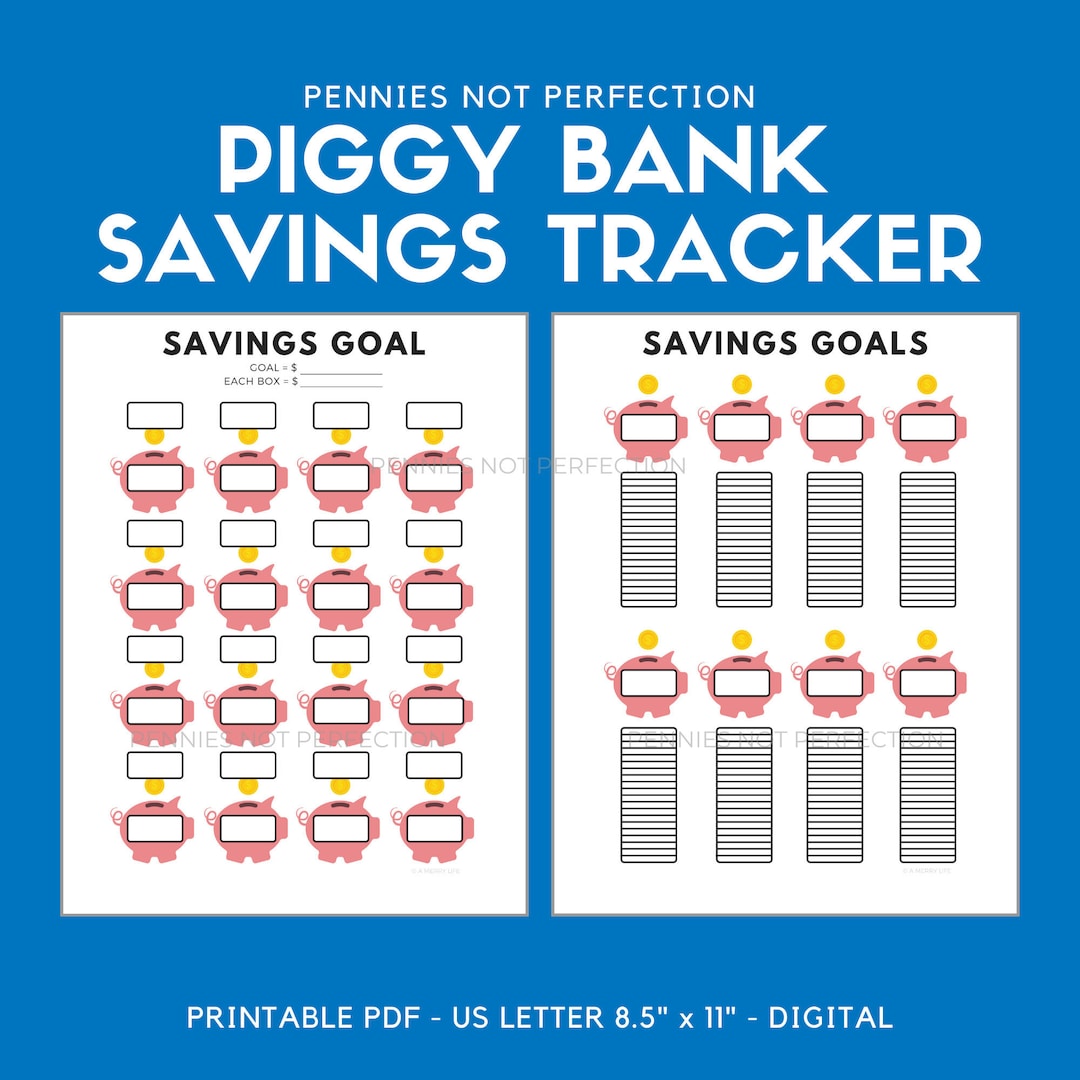 Savings Goals Tracker | Savings Tracker Printable - Etsy