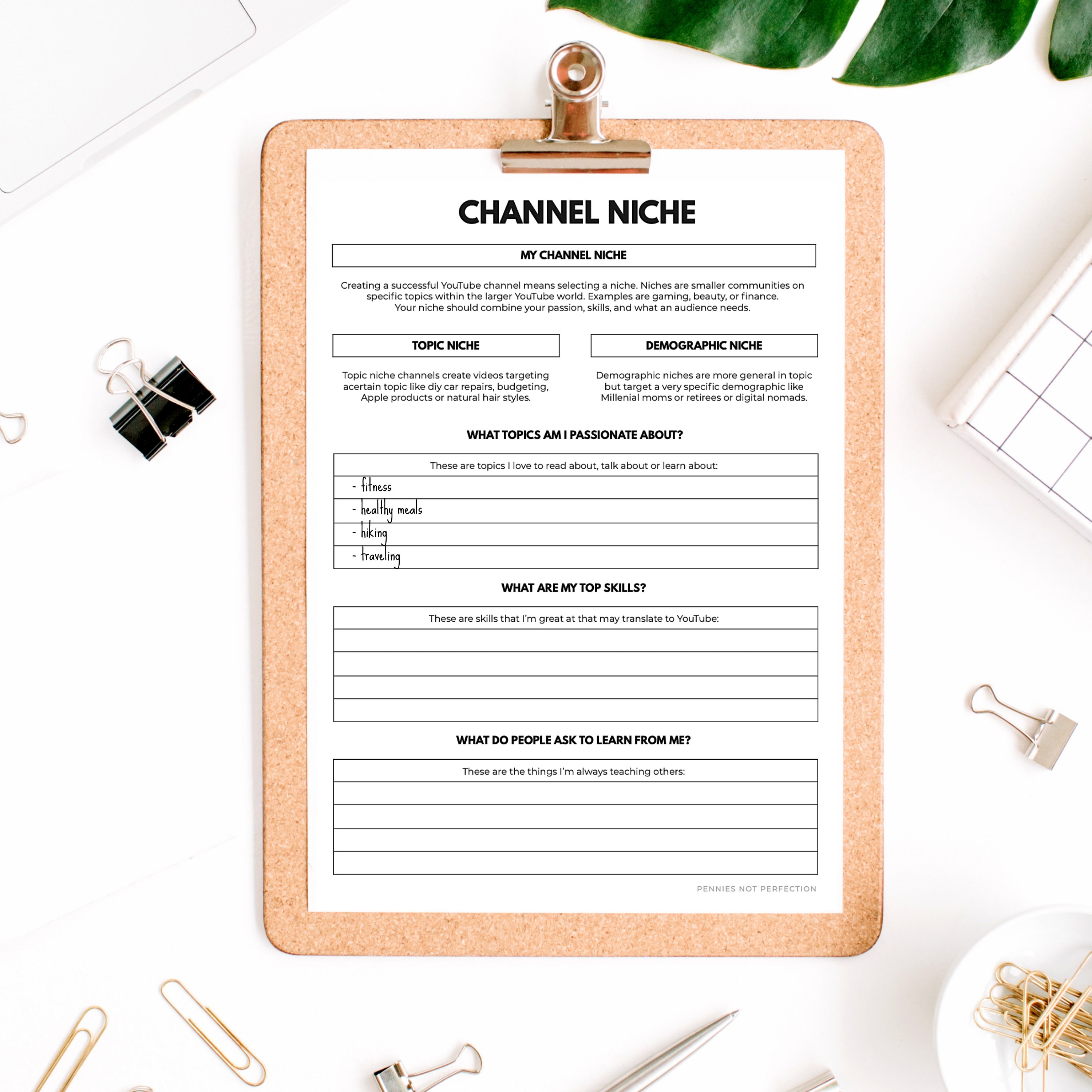 YouTube Channel Ideas Planner New Channel Planner & | Etsy