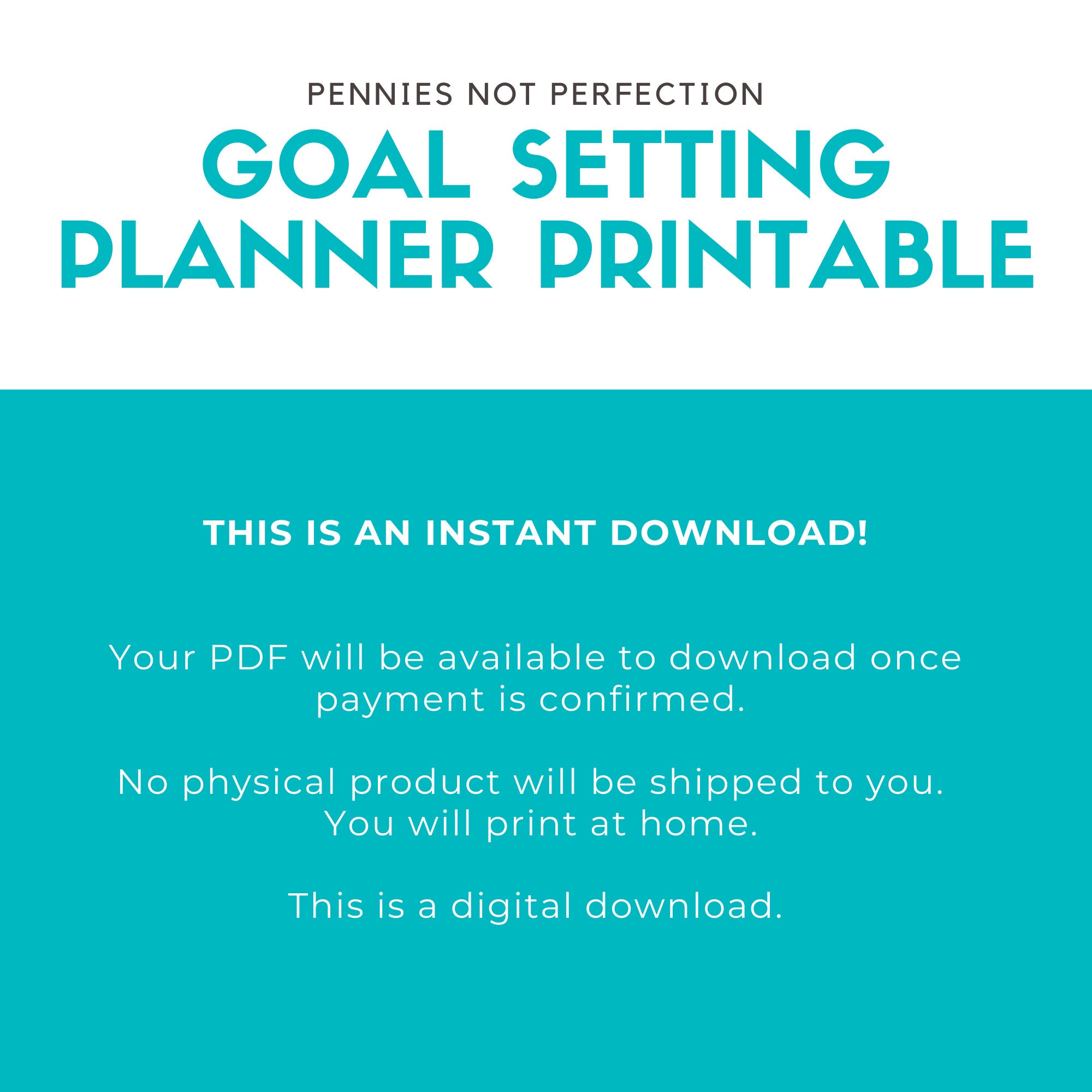 Goal Setting Planner | SMART Goal Planner | Goal Tracker Printable ...