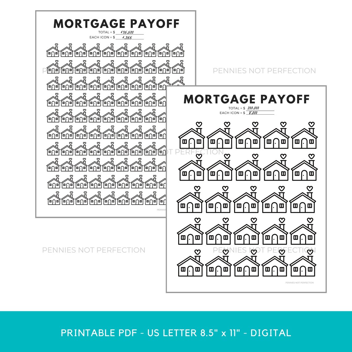 Mortgage Payoff Tracker Printable | Mortgage Debt Payoff Tracker PDF - Etsy