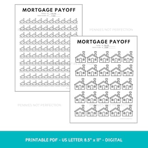 Mortgage Payoff Tracker Printable | Home Debt Visual (PDF) - Etsy