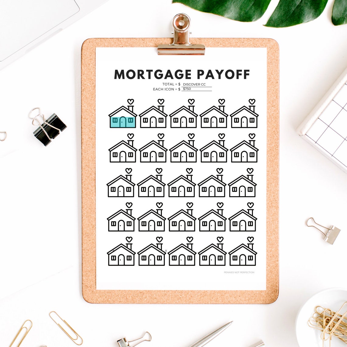 Mortgage Payoff Tracker Printable | Mortgage Debt Payoff Tracker PDF - Etsy