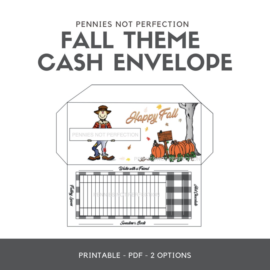 Printable Cash Envelope Fall Theme - Etsy