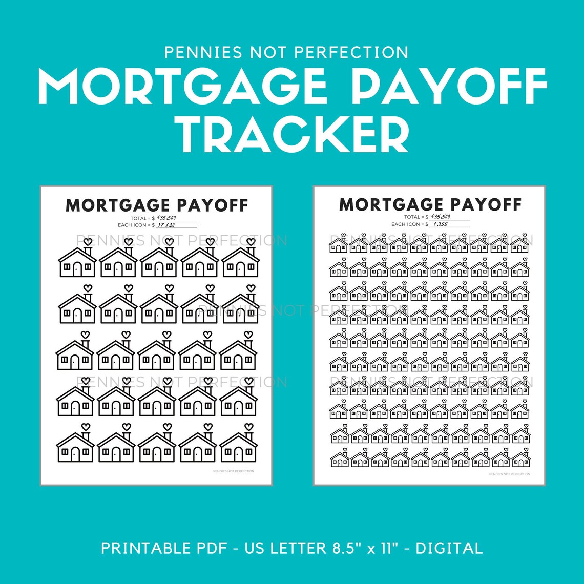 Mortgage Payoff Tracker Printable | Mortgage Debt Payoff Tracker PDF - Etsy