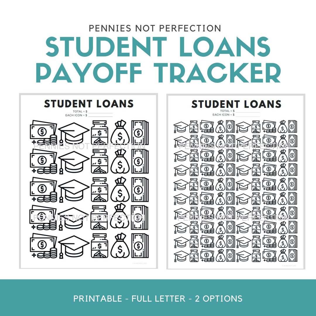 Student Loans Payoff Tracker | College Debt Payoff Printable - Etsy