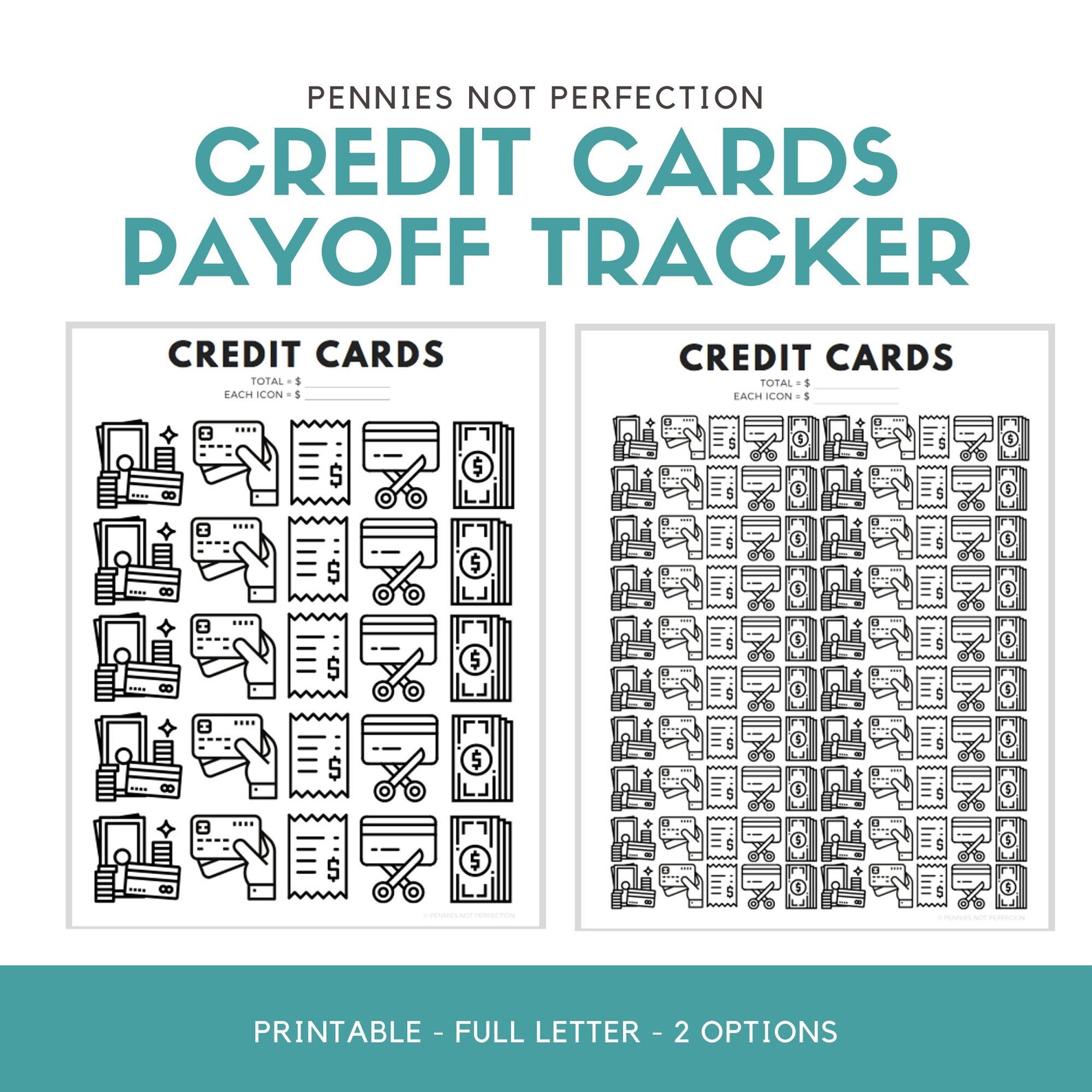 Credit Cards Payoff Tracker Credit Card Debt Tracker Printable - Etsy
