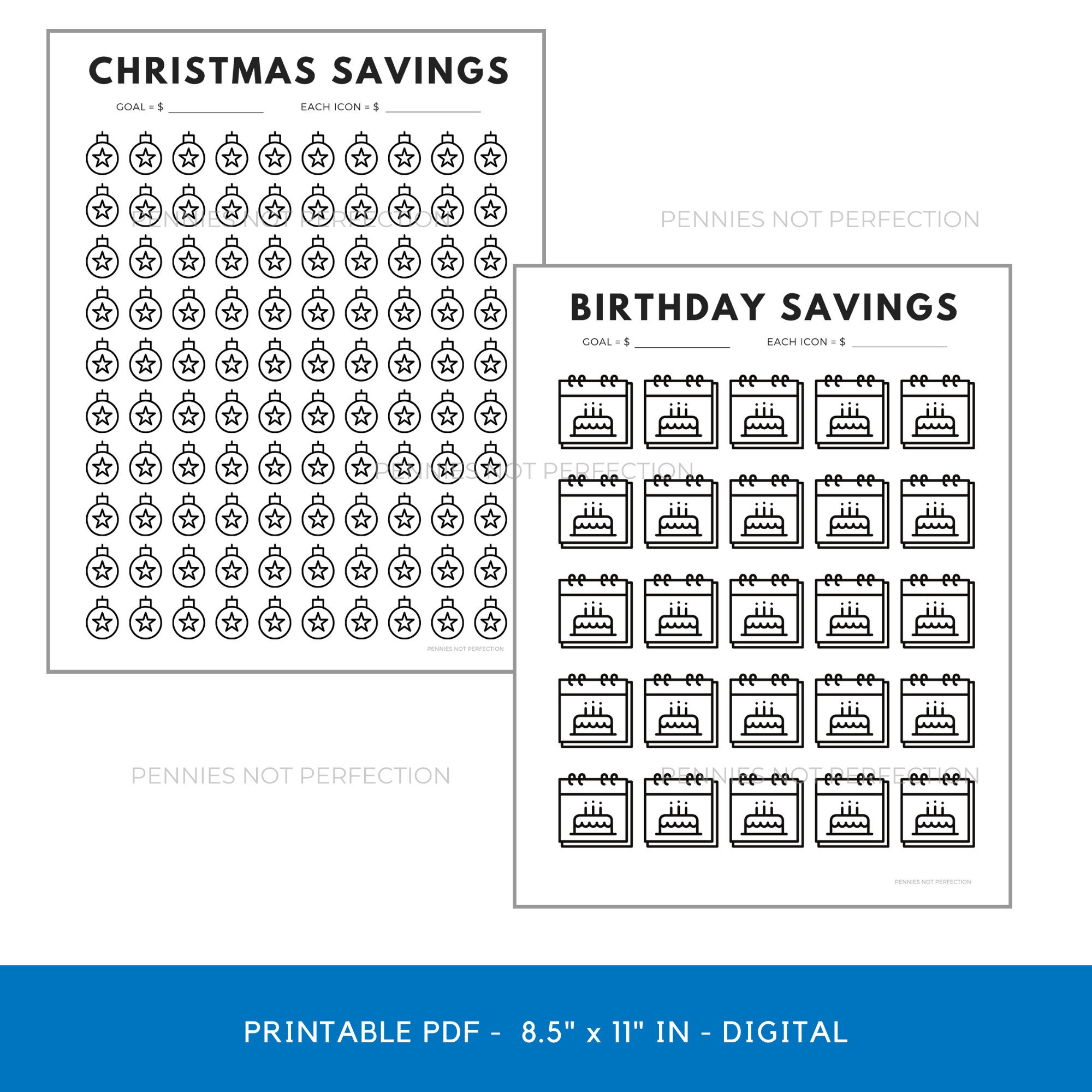 Saving Tracker Bundle, Savings Tracker Coloring Sheets, Savings Tracker ...