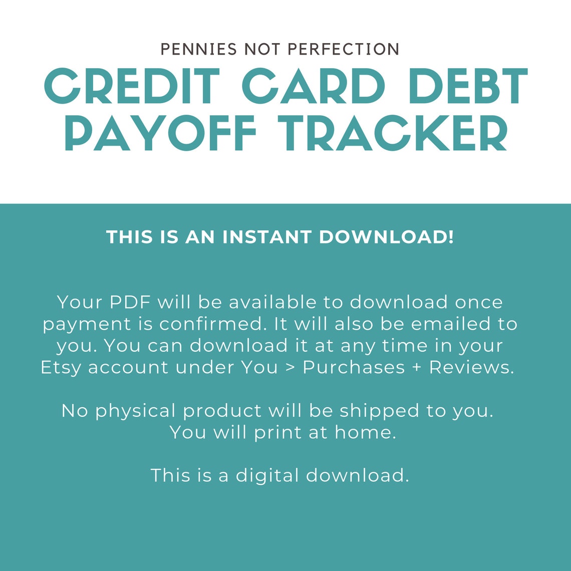 Credit Card Debt Payoff Tracker | Credit Card Debt Tracker Printable ...