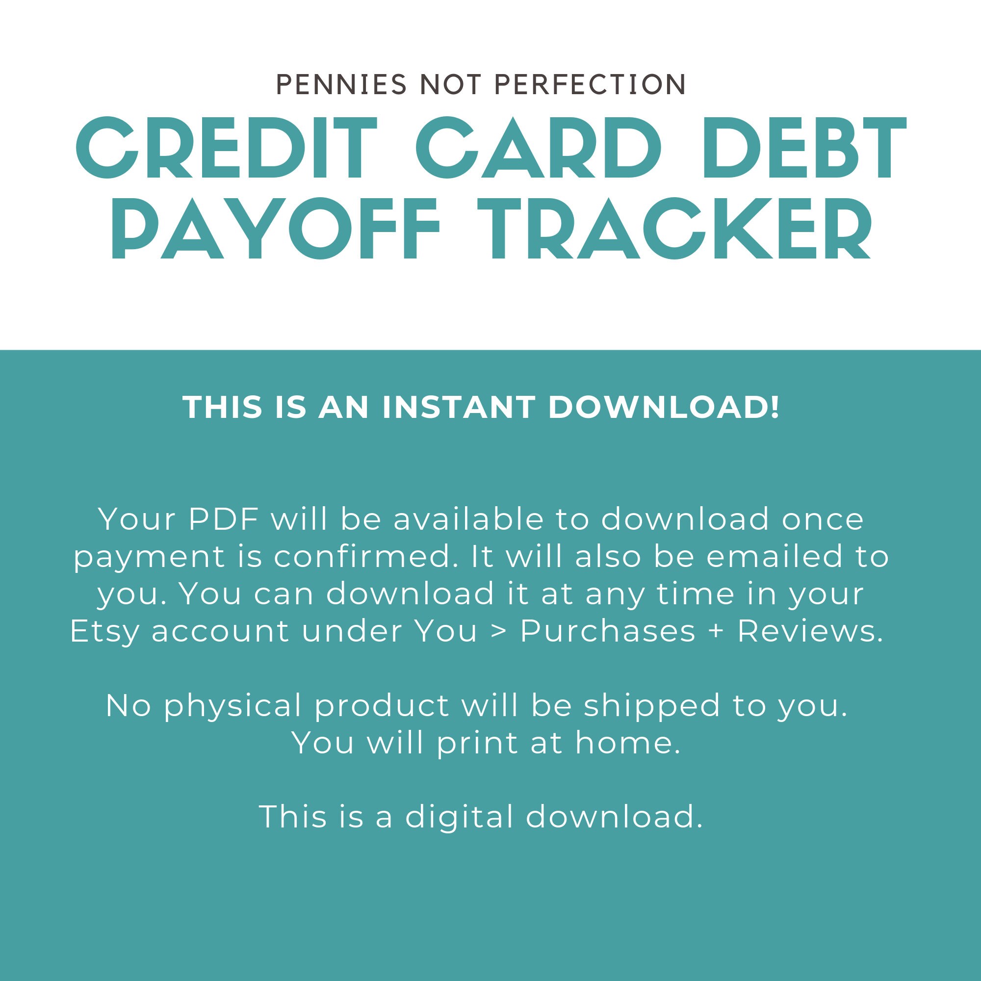 Credit Card Debt Payoff Tracker | Credit Card Debt Tracker Printable ...