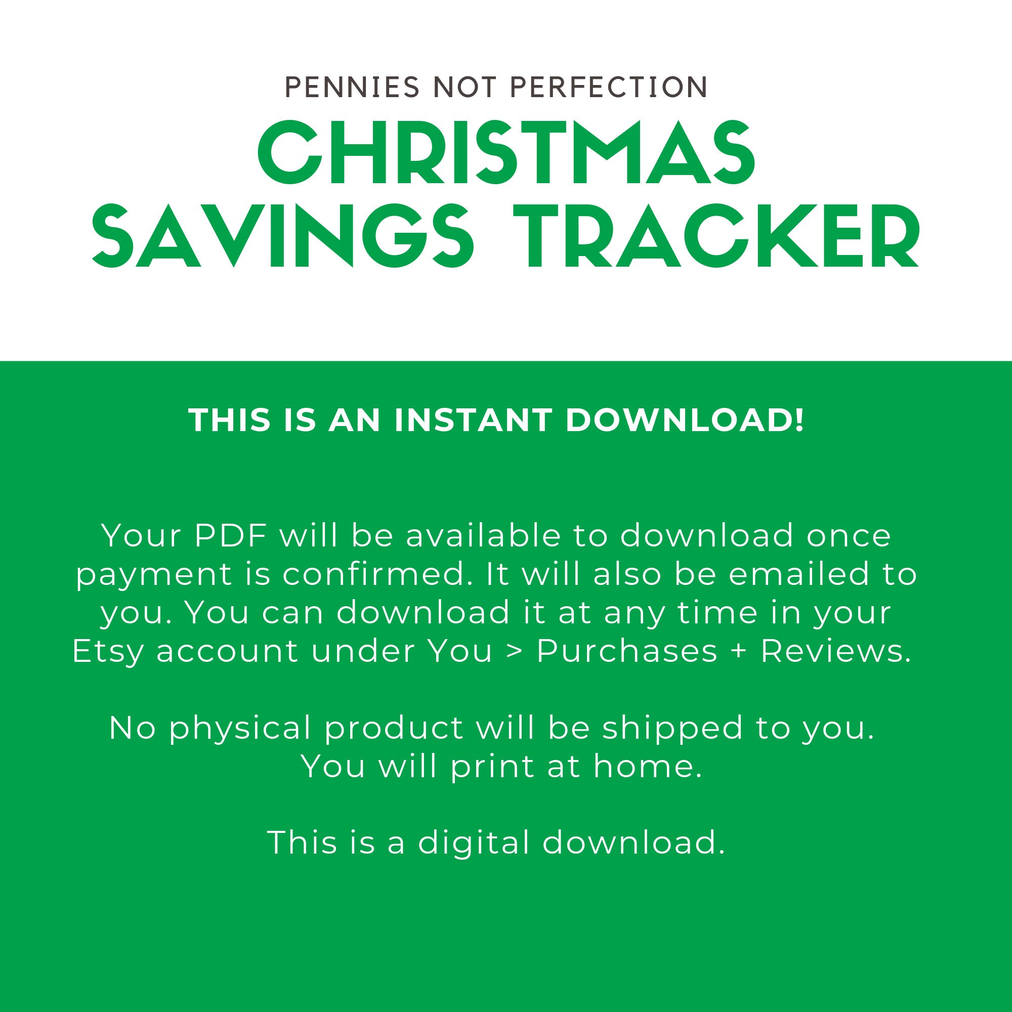 Christmas Savings Tracker Printable | Savings Coloring Chart - Etsy
