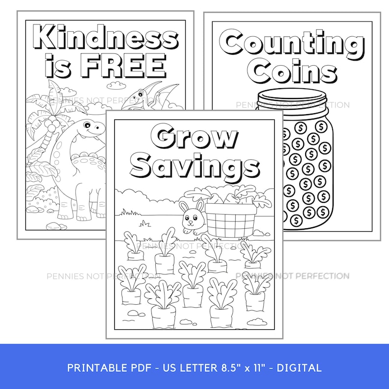 Printable Money Coloring Sheets, Kids Money Coloring Pages, Coloring ...