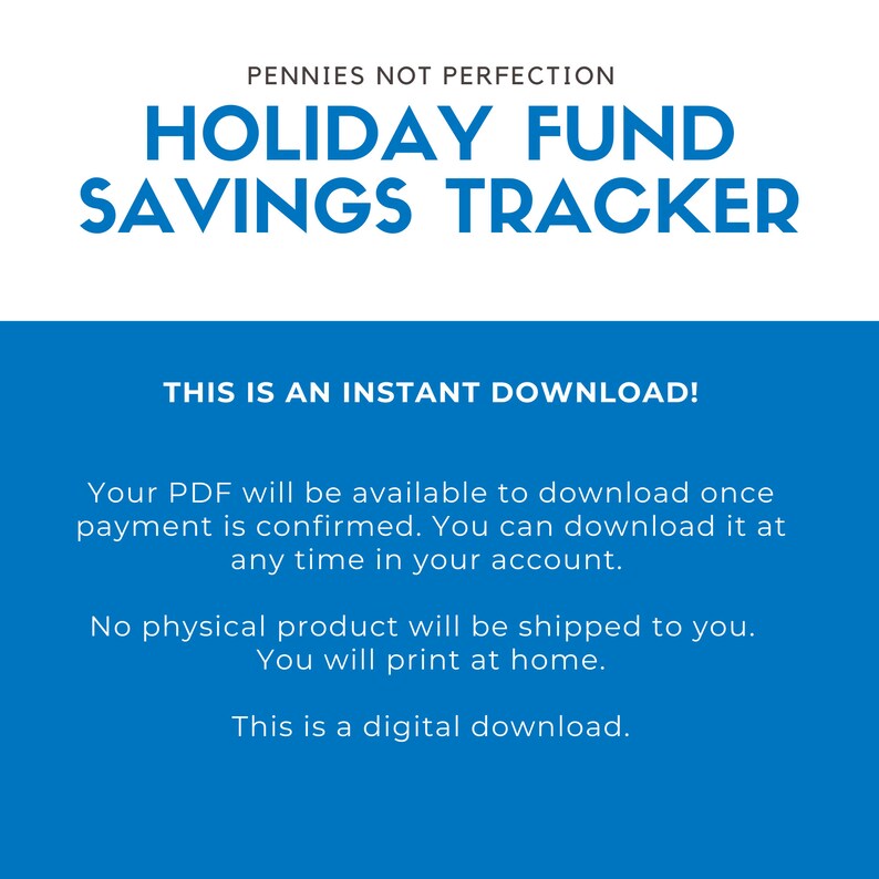 Holiday Fund Savings Goal Tracker Holiday Fund Savings | Etsy