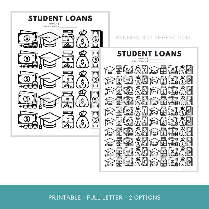 Student Loans Payoff Tracker | College Debt Payoff Printable - Etsy