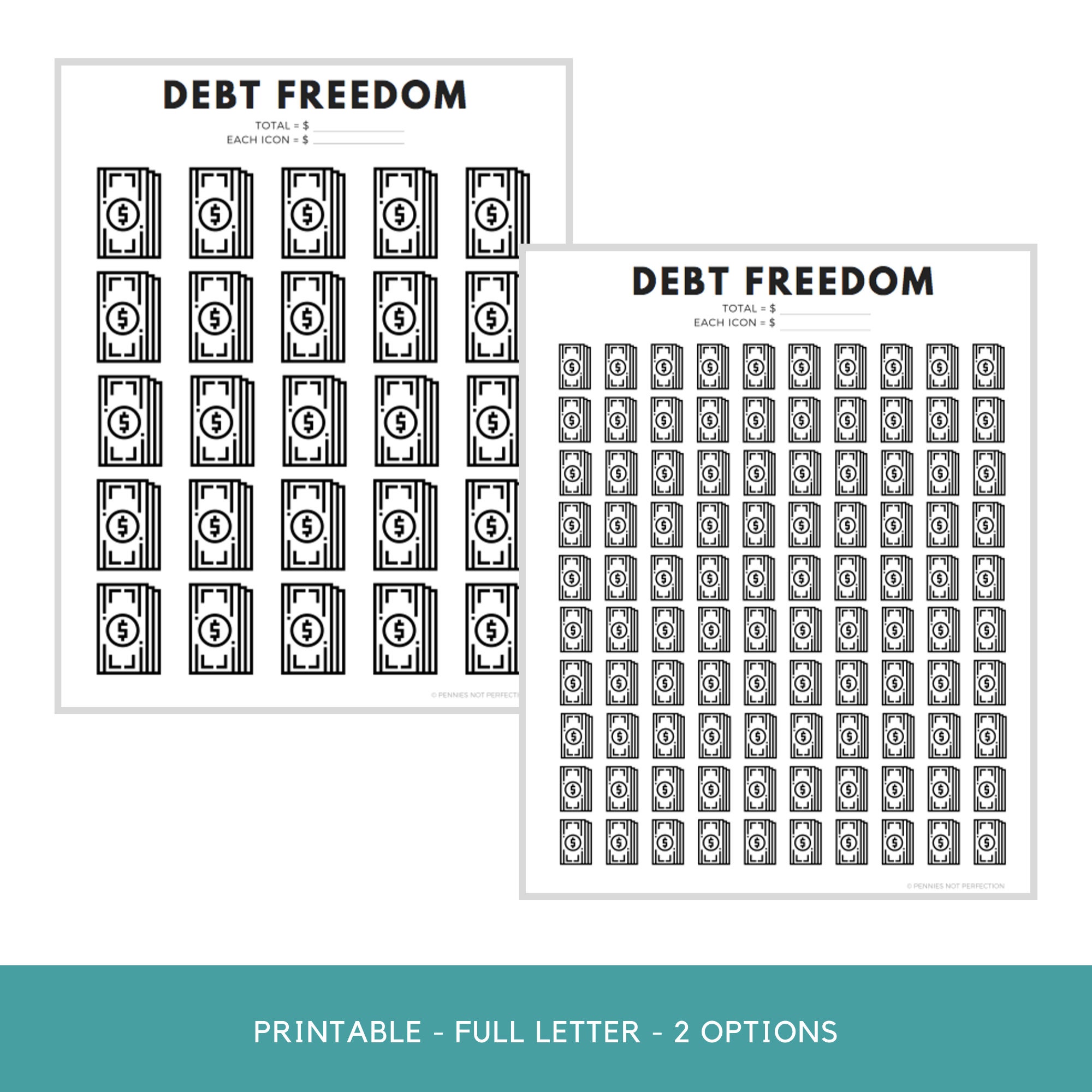 Debt Freedom Tracker | Printable Coloring Sheet (PDF) - Etsy