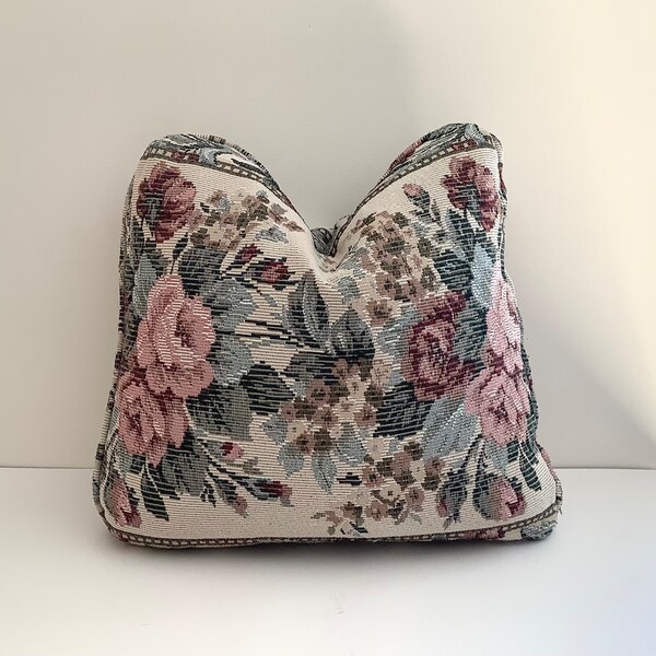 Cabbage Rose Pillow - Etsy