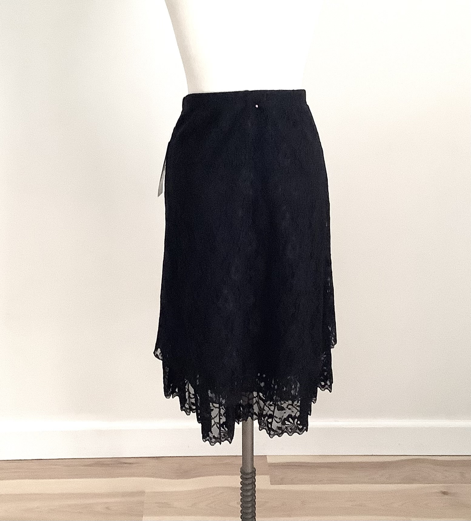 Gothic Punk Black Lace Skirt,la Belle High Low Lace Skirt,nwt Ruffled ...